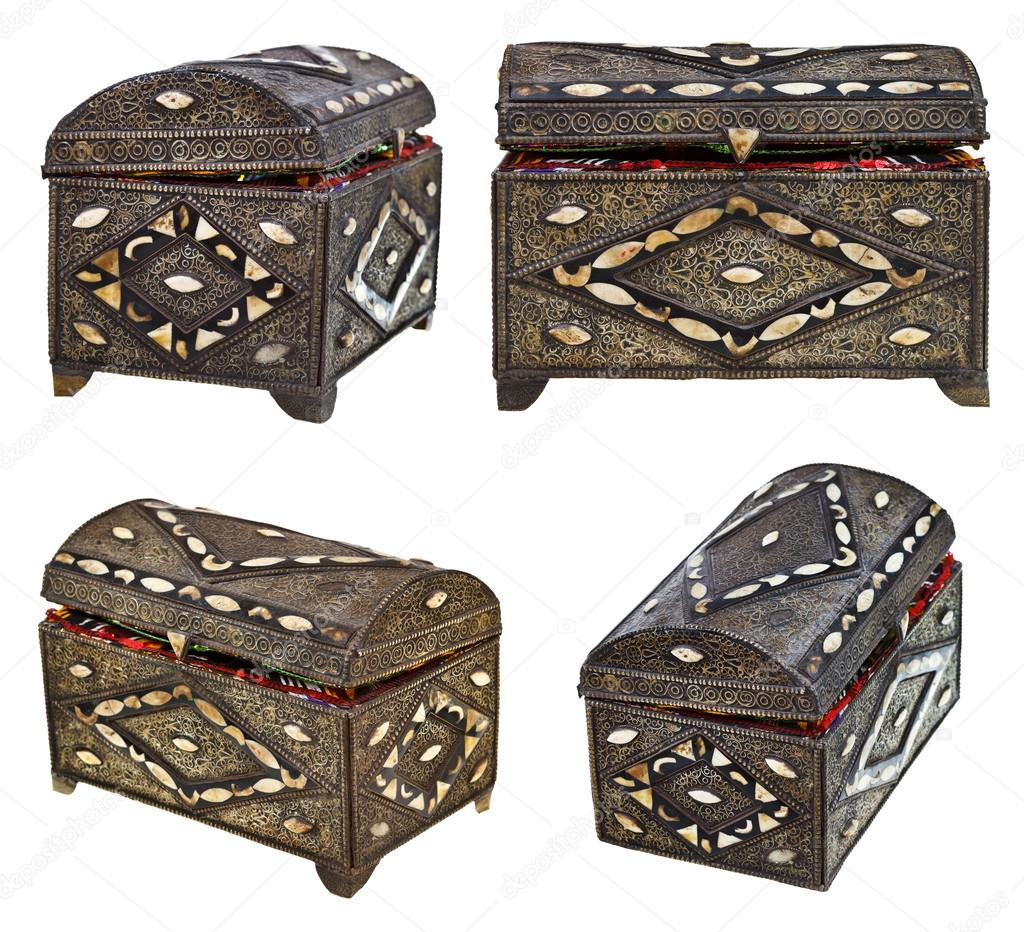 Set of ancient bronze treasure chests Stock Photo by ©vvoennyy 38625497