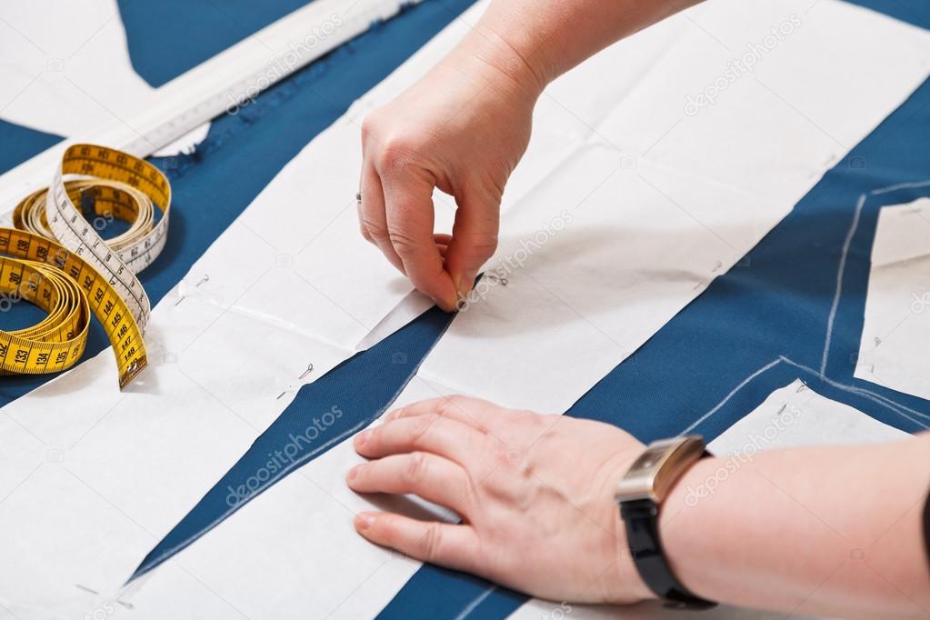 Drawing of pattern for cutting clothes ⬇ Stock Photo, Image by ...