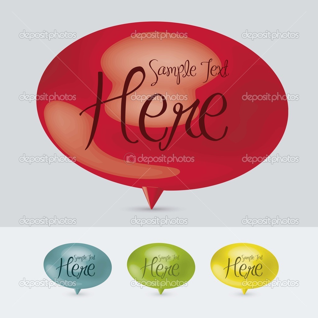 Text balloons Stock Vector Image by ©grgroupstock #12891530