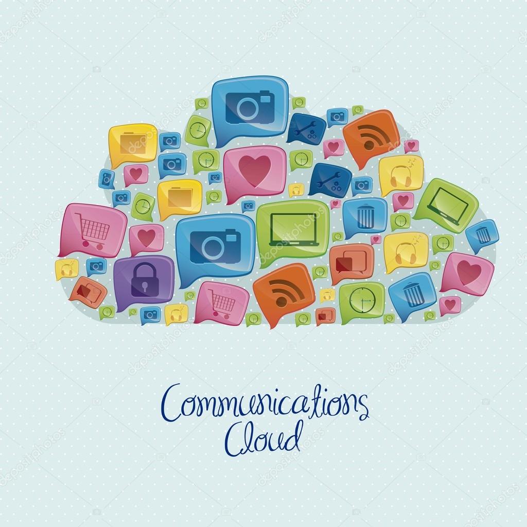 Communications cloud Stock Vector Image by ©grgroupstock #12891807