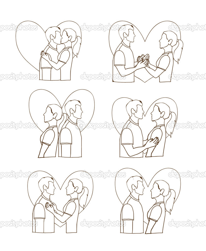 Couple poses Stock Vector Image by ©grgroupstock #28535831