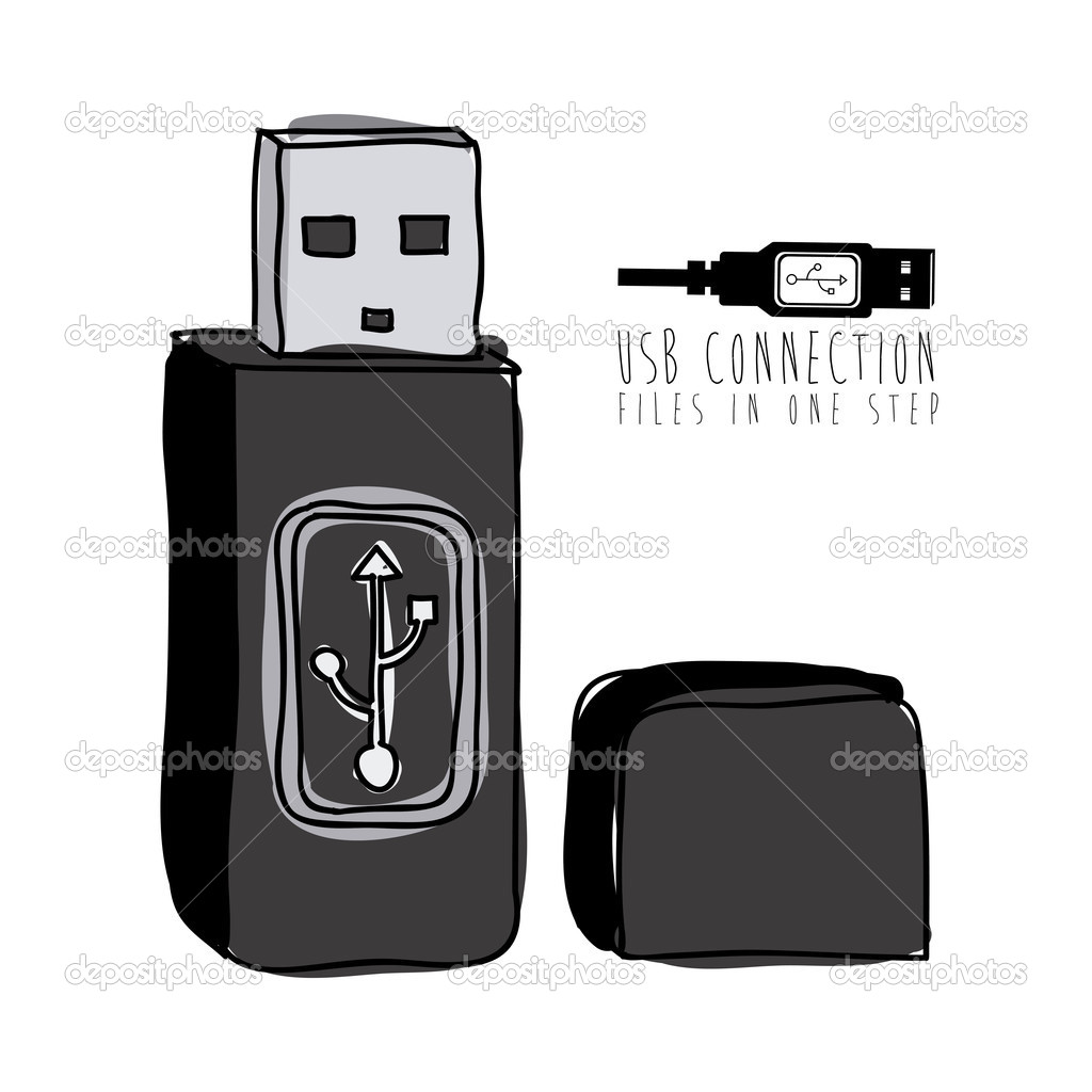 Usb connection Stock Vector by ©grgroupstock 29011169