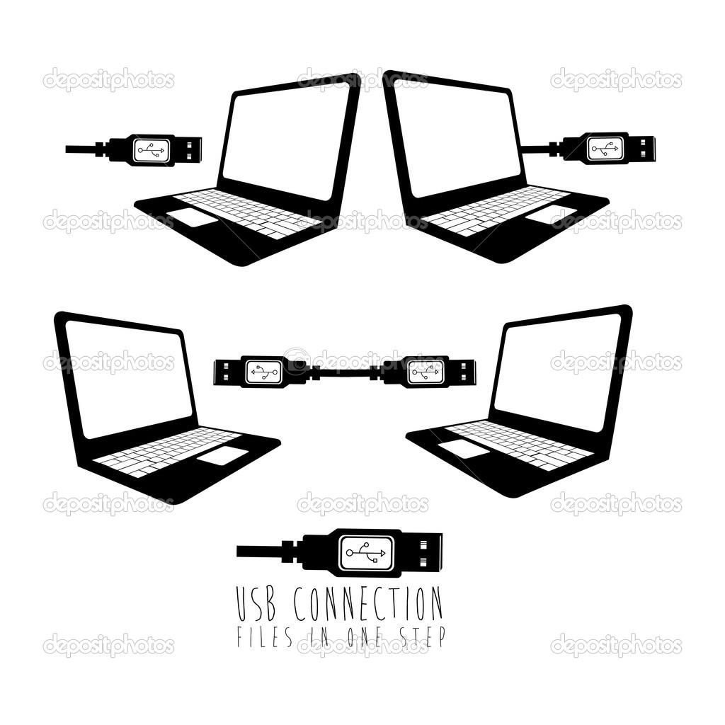 Usb connection Stock Vector by ©grgroupstock 29022961