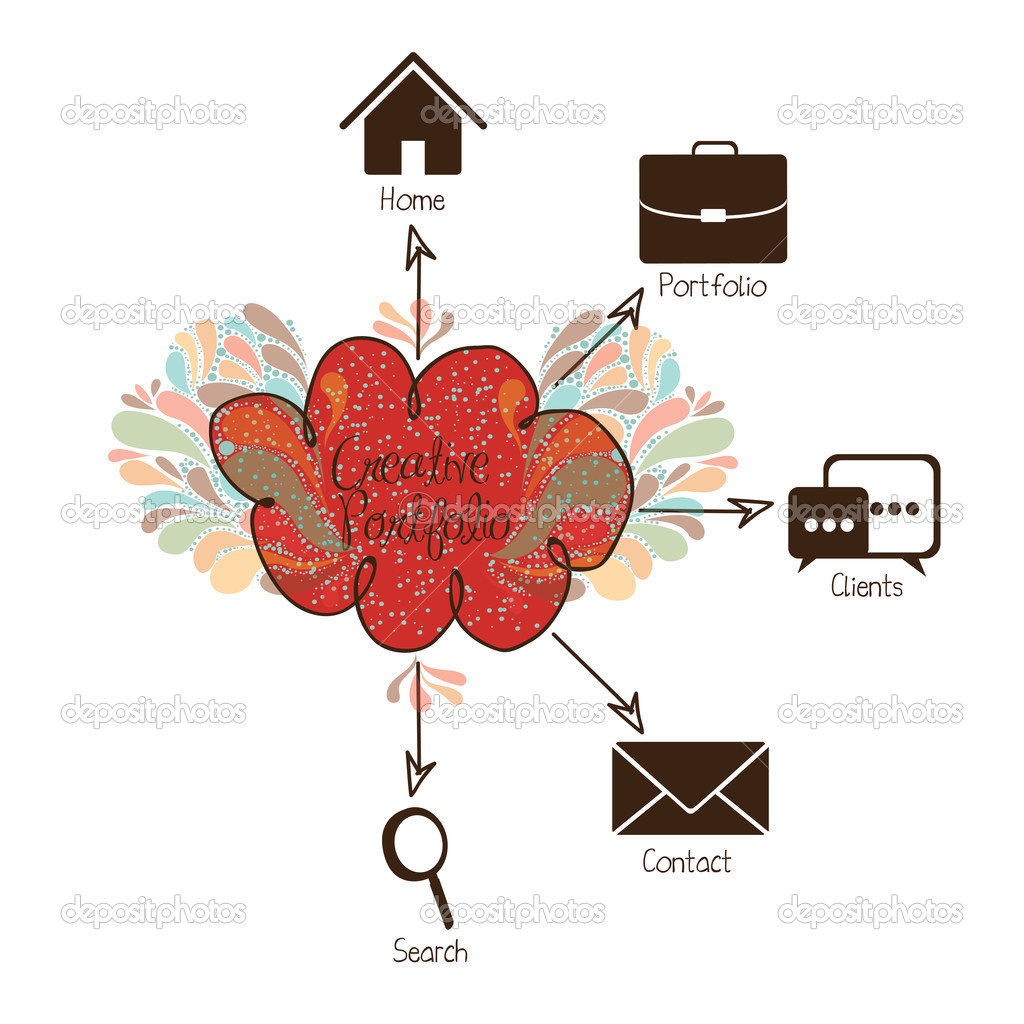 Creative portfolio Stock Vector Image by ©grgroupstock #32048969