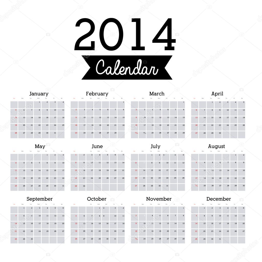 Image vectorielle Conception du calendrier par ©grgroupstock - 34030615