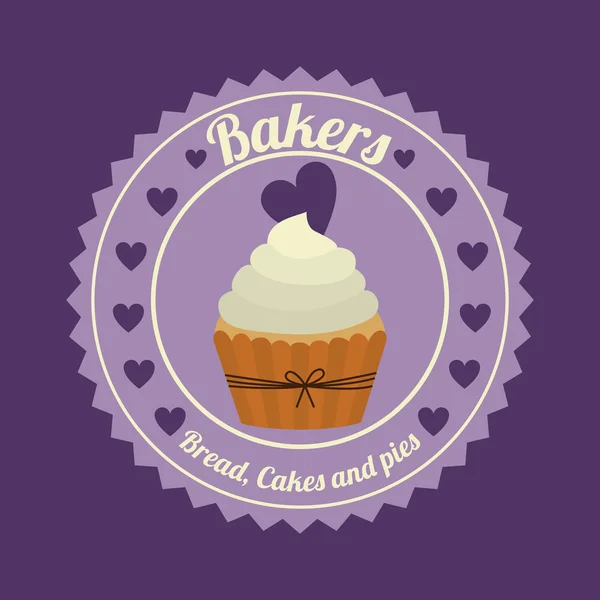 Bakery over purple background Vector Art Stock Images | Depositphotos