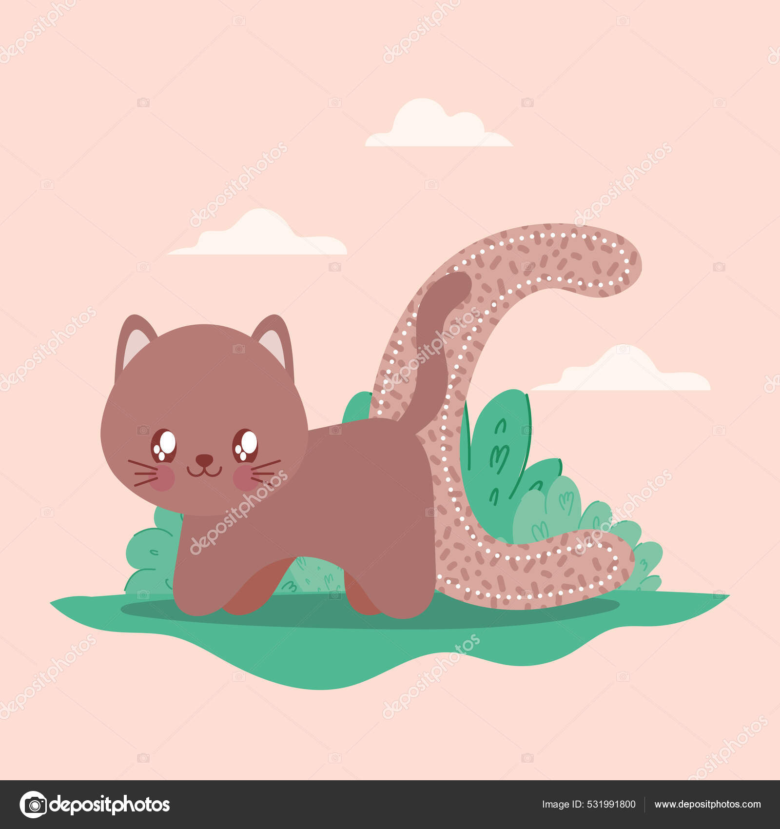 Cat and letter C card Stock Vector by ©grgroupstock 531991800