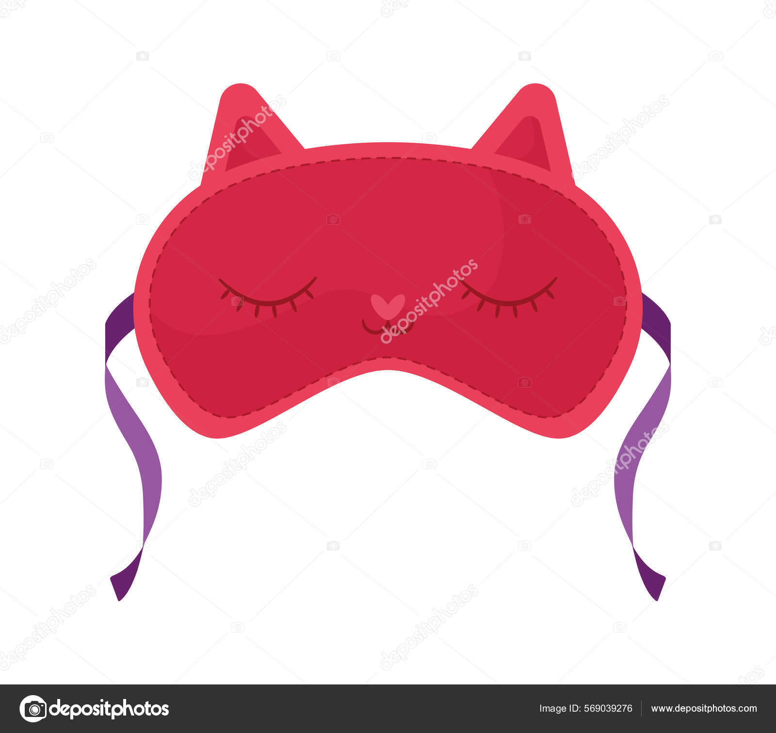 Sleepy mask of cat Stock Vector by ©grgroupstock 569039276
