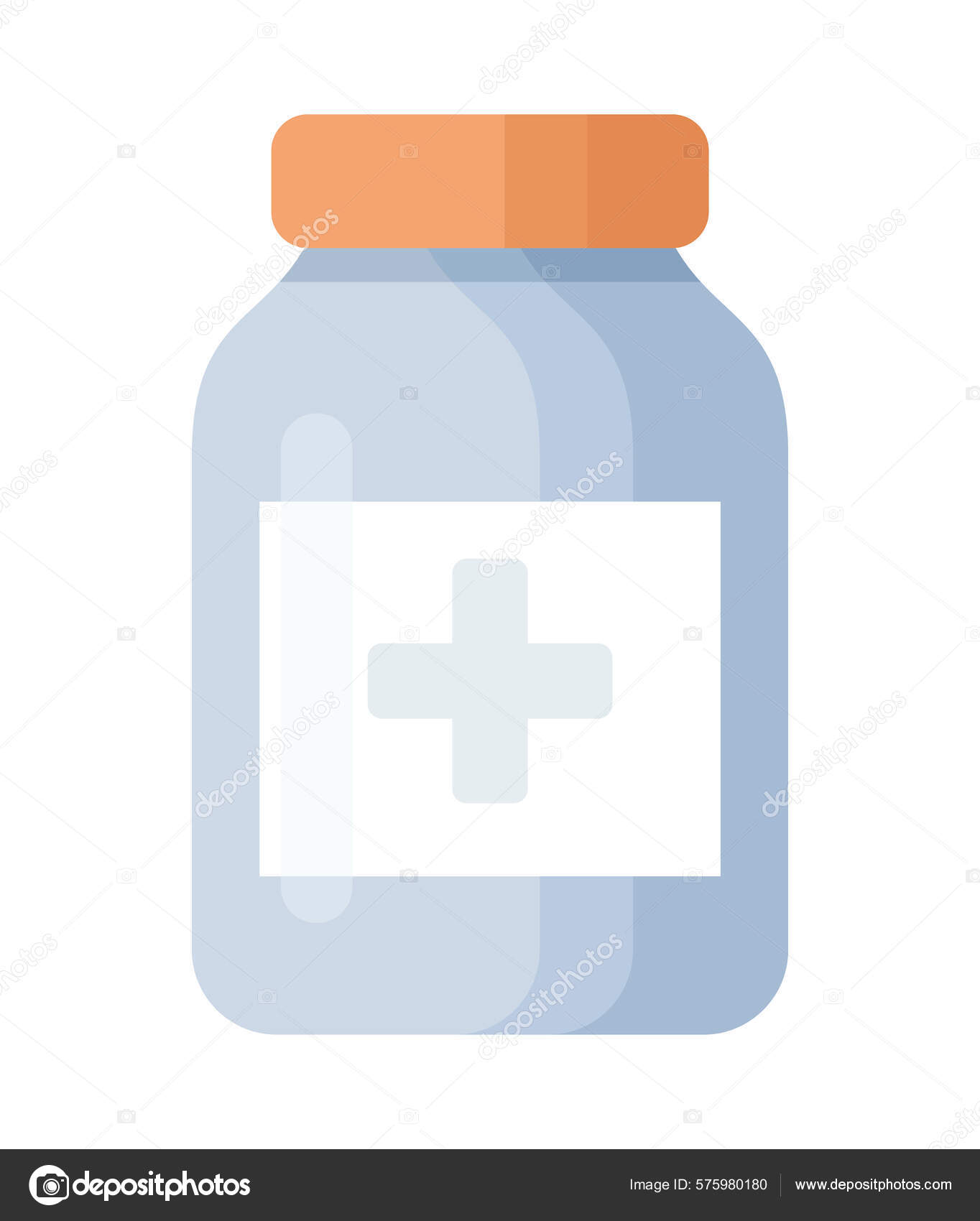 Medicine Bottle Illustration White Stock Vector by ©grgroupstock 575980180