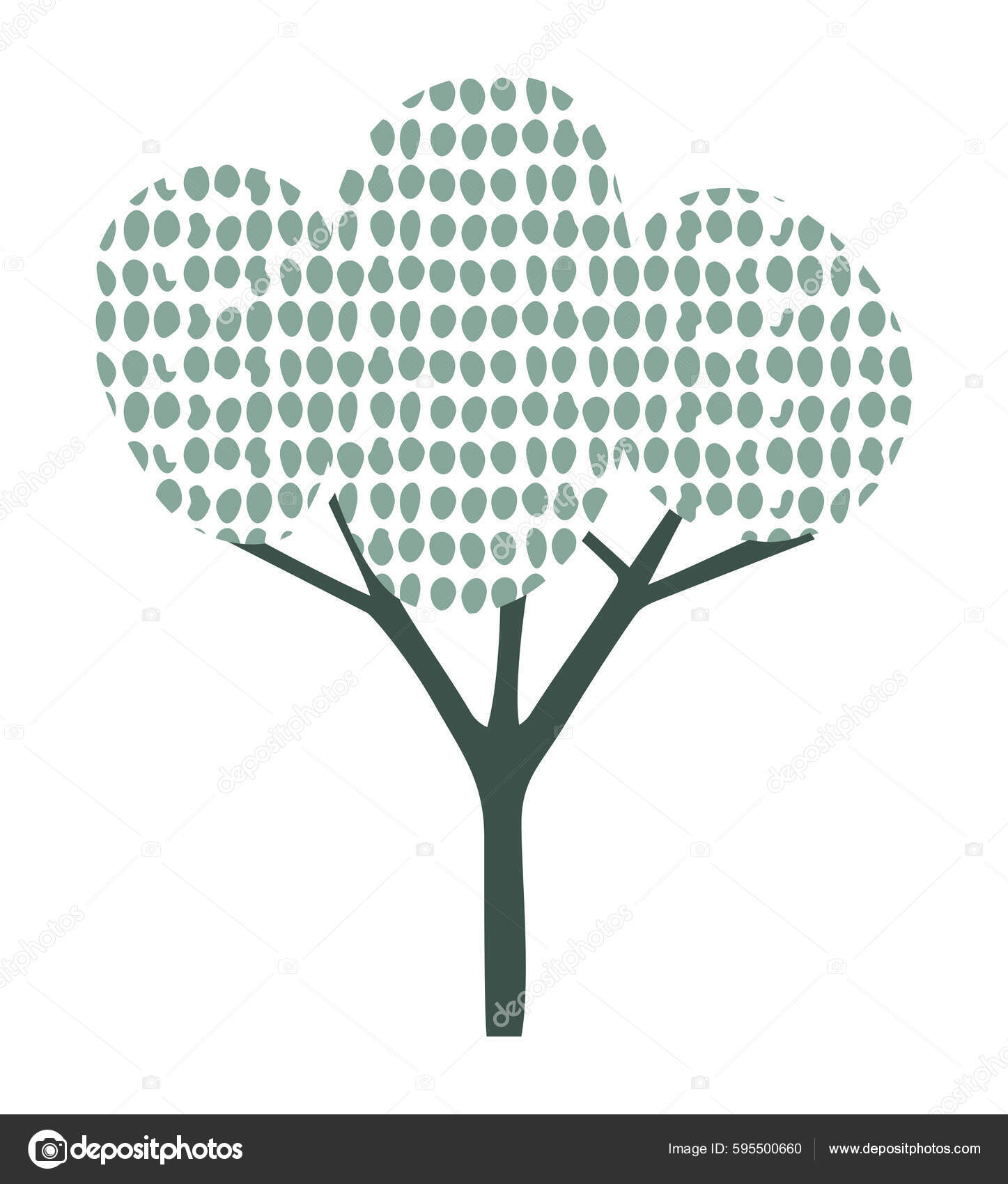 Textured Tree Design White Stock Vector by ©grgroupstock 595500660