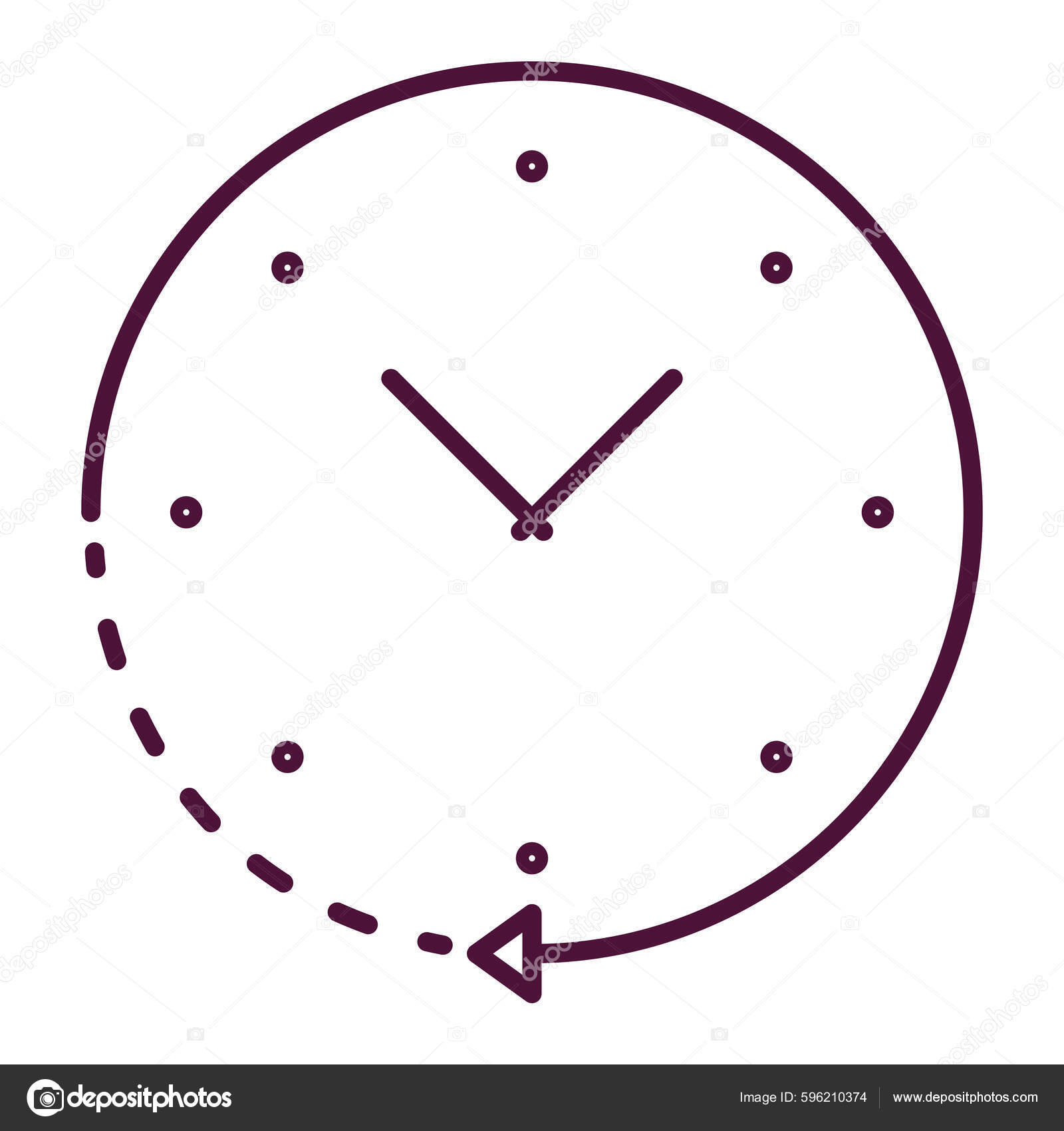 Clock Arrow White Vector de stock por ©grgroupstock 596210374