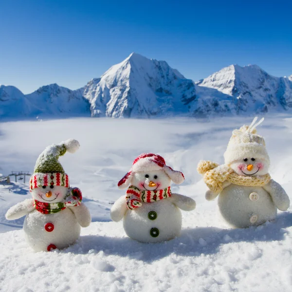 Winter, snow, sun and fun - happy snowman friends - Stock Image ...