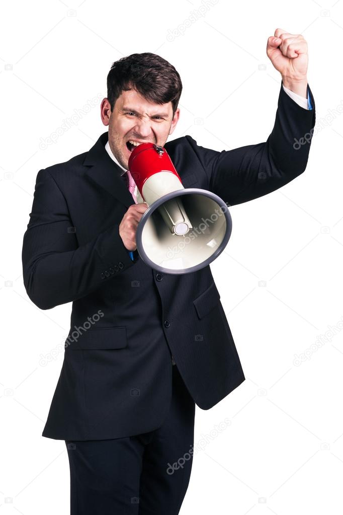 Man with megaphone Stock Photo by ©kotin 51718317