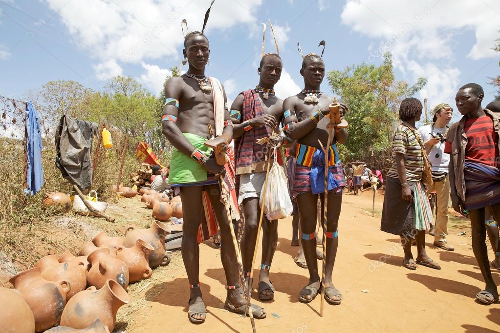 African tribal men – Stock Editorial Photo © ajlber #23507117