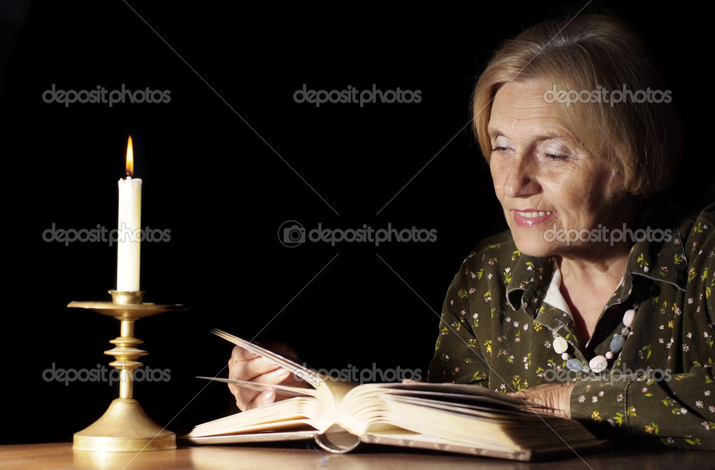 Old woman at home Stock Photo by ©aletia 29180029