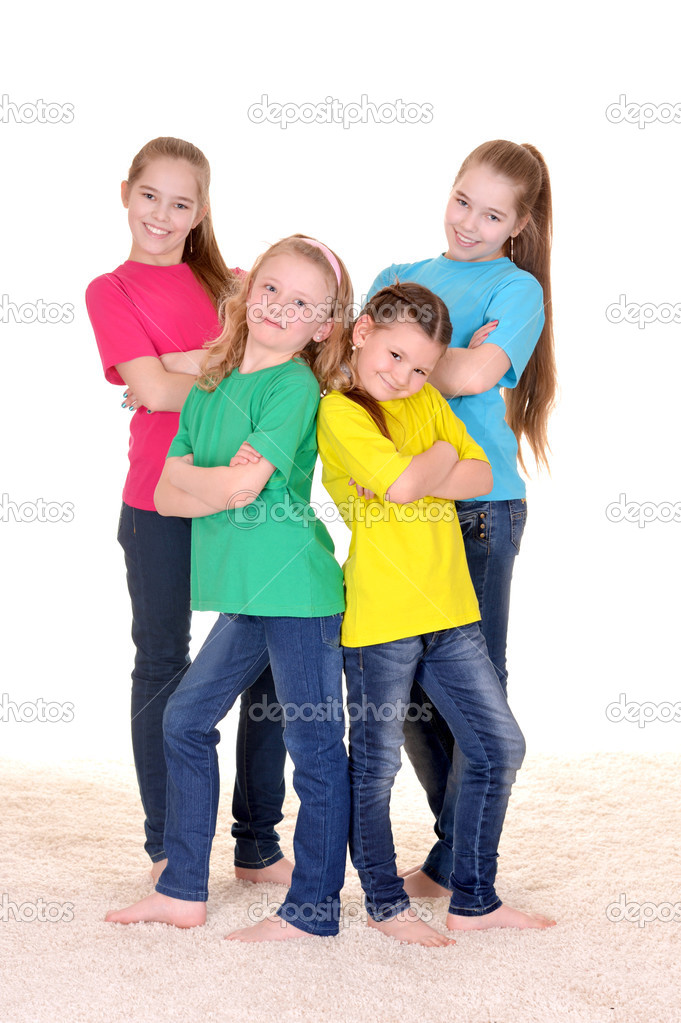 Cheerful young girls Stock Photo by ©aletia 32396309