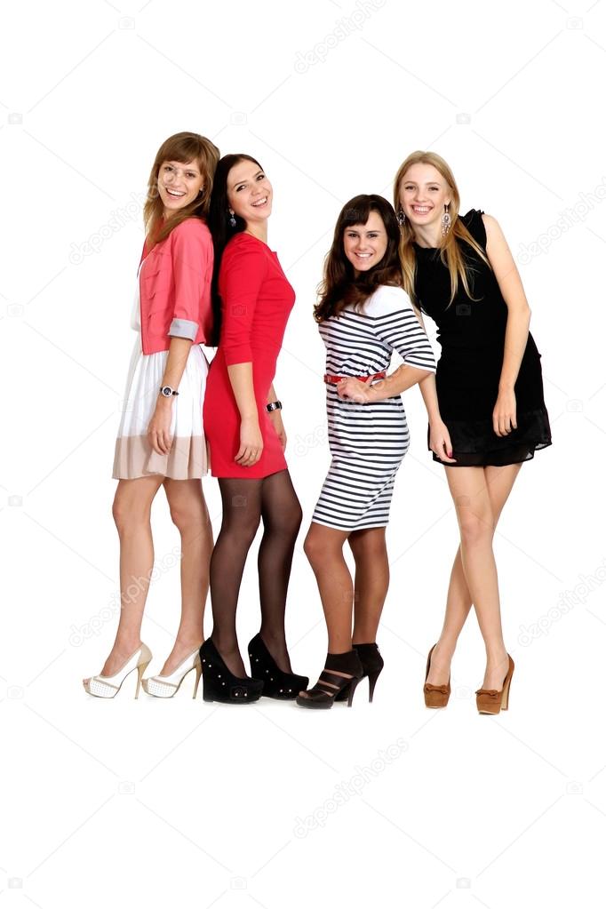 Four beautiful girl posing Stock Photo by ©aletia 32401977