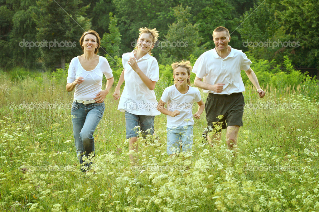 Family of four — Stock Photo © aletia #33355689