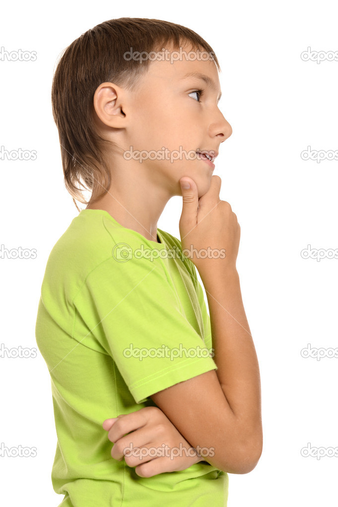 Teenage boy thinking Stock Photo by ©aletia 35779253