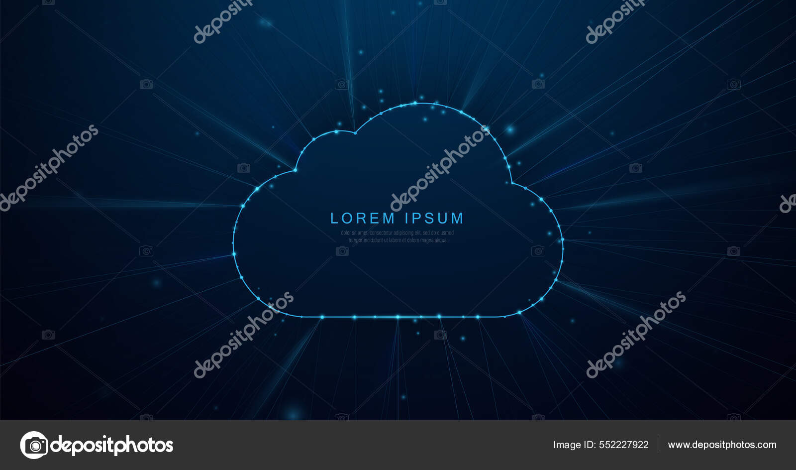 Cloud Computing Lines Triangles Particle Style Design Illustration Vector Stock Vector Image by ...