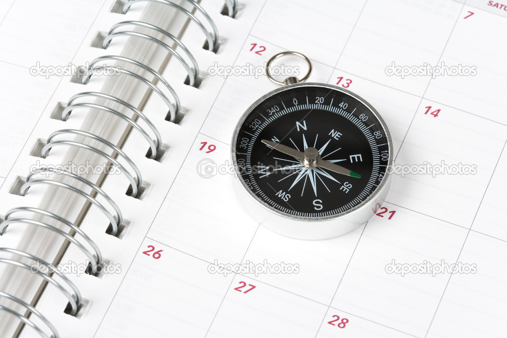Calendar and compass Stock Photo by ©Devon 34773943