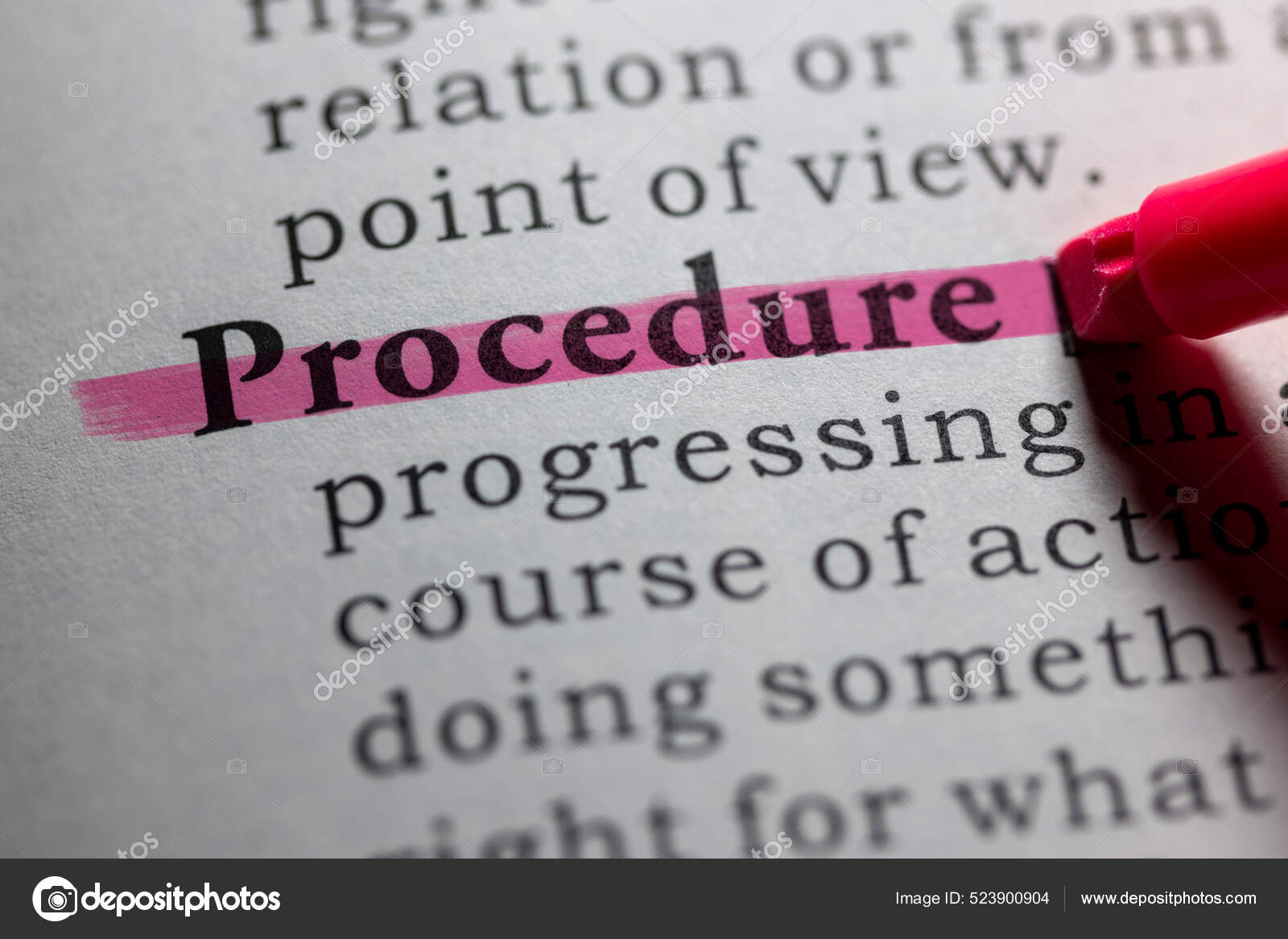 Fake Dictionary Word Dictionary Definition Procedure Stock Photo by ©Devon 523900904