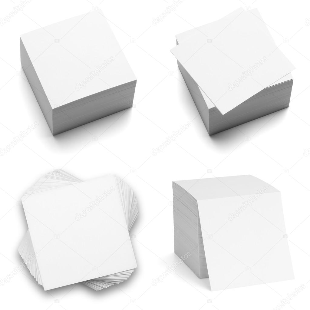 Collection of note paper stacks. Stock Photo by ©jurisam 32702463