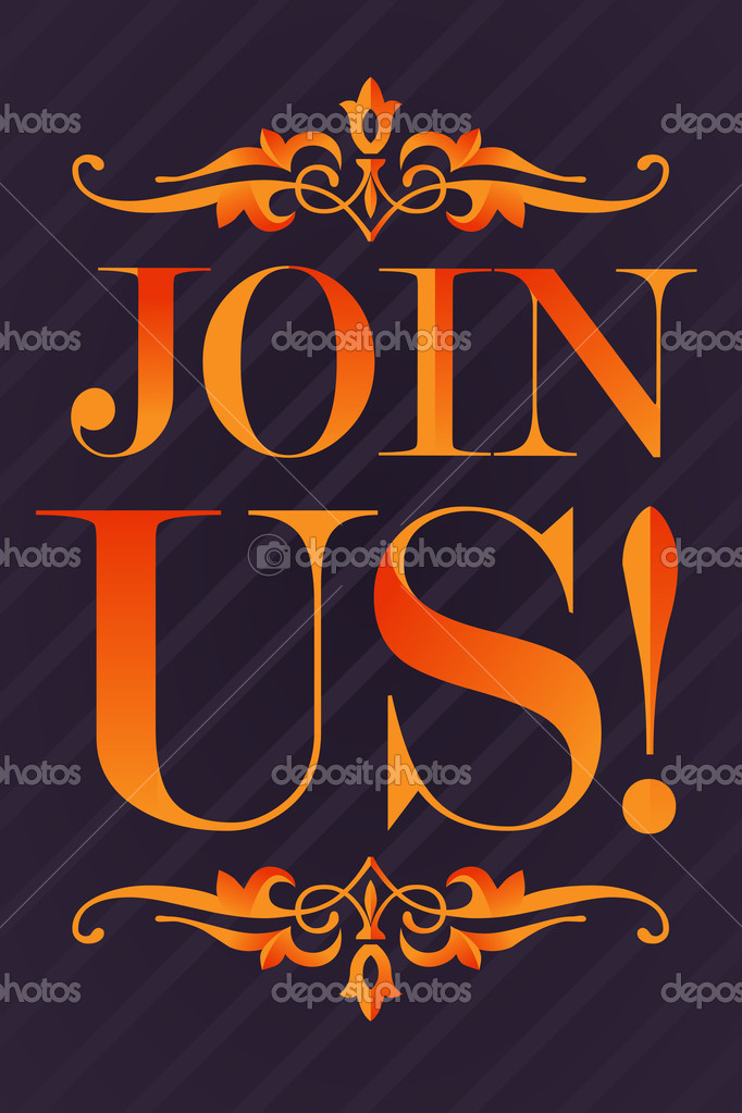 Join Us Typography Stock Vector Image by ©bgbs #49700431
