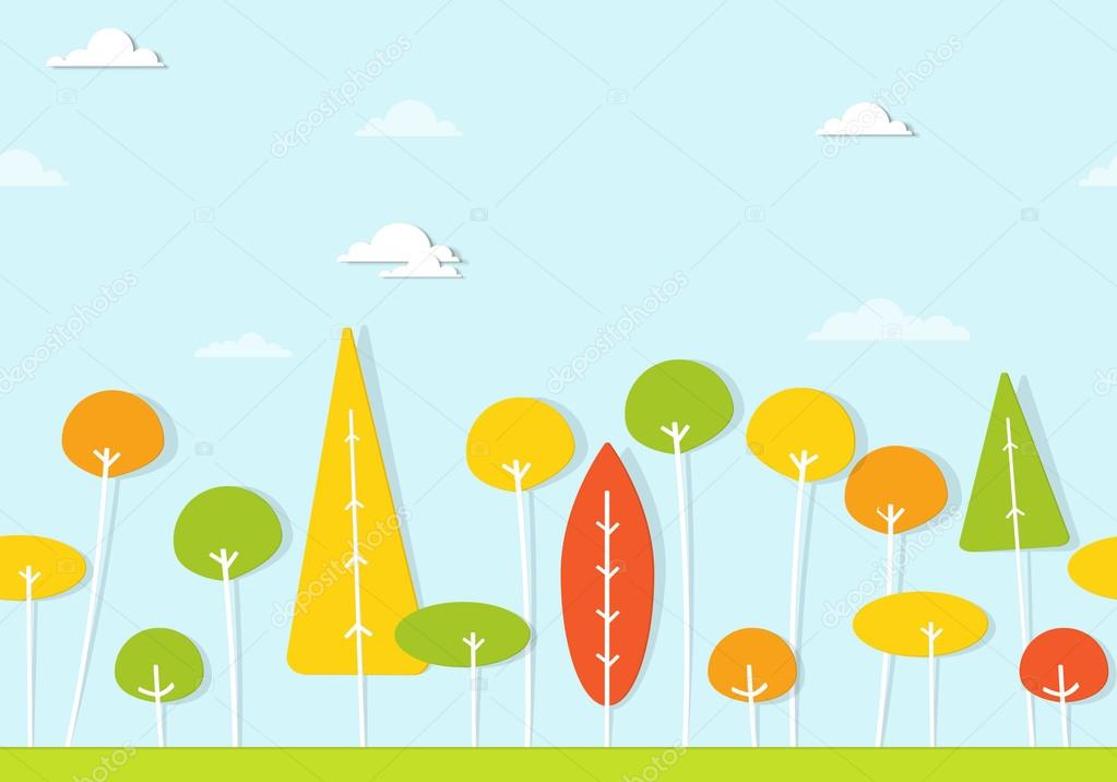 Colorful trees . seamless vector pattern Stock Vector Image by ©dzm1try ...
