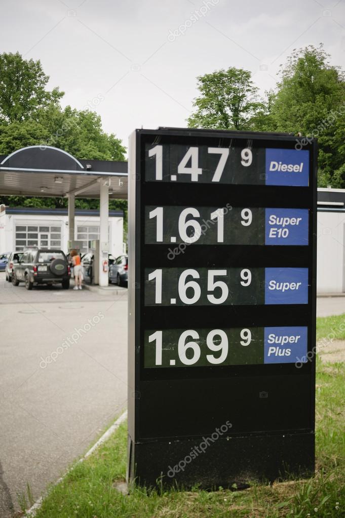 A sign with gas prices Stock Photo by ©ifeelstock 42752427