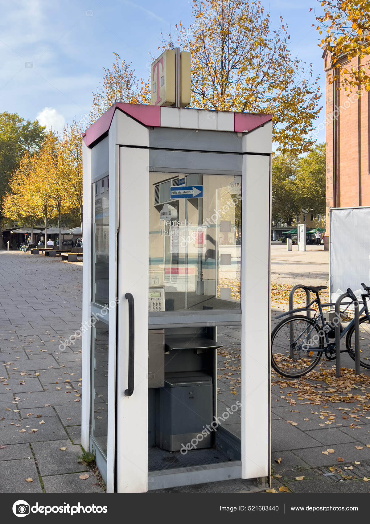 Deutsche Telecom old phone booth in city center of Kehl — Stock ...
