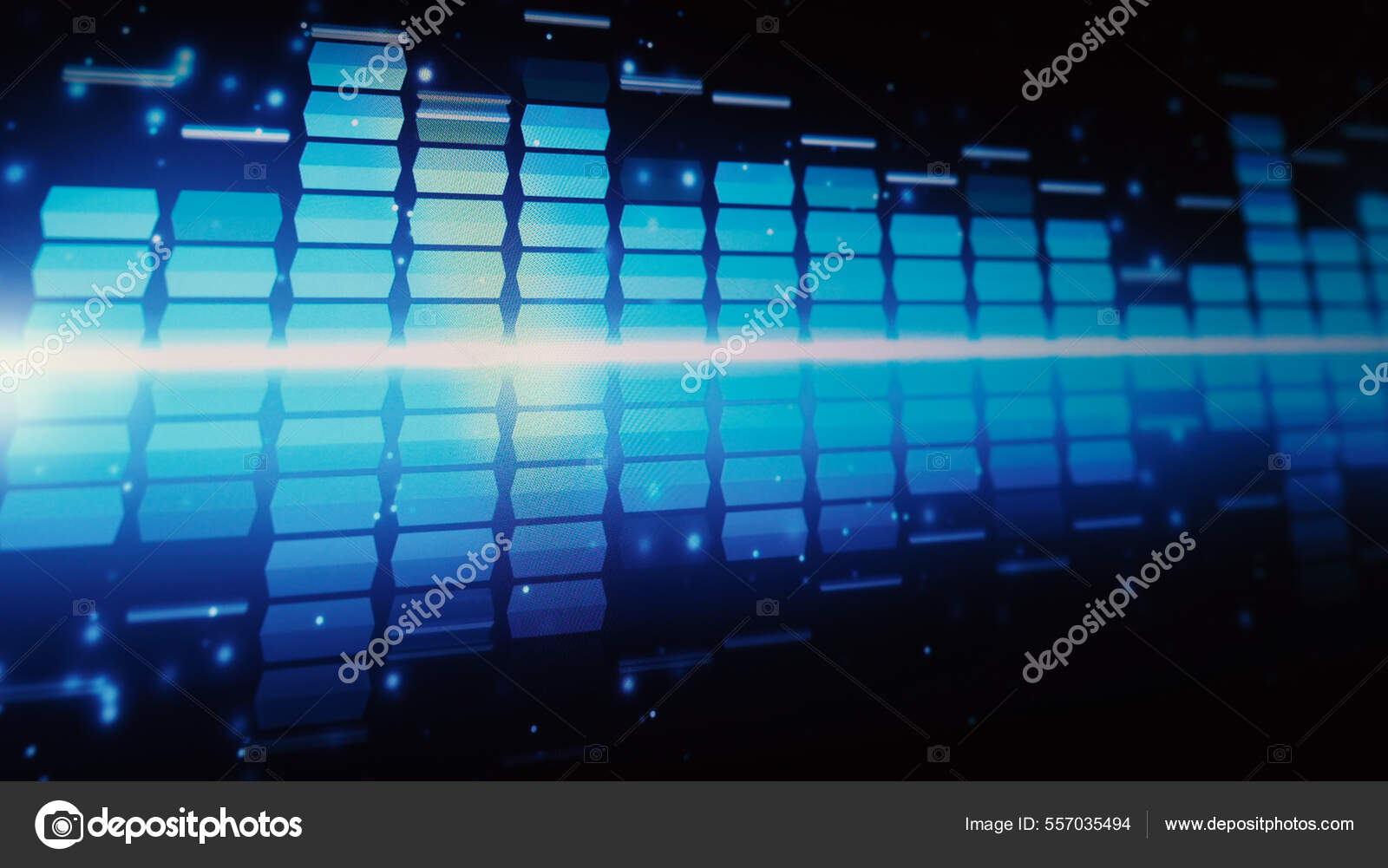 Sound Equalizer Wave Pattern Music Sounds Element Monitor Screen Digital — Stock Photo ...