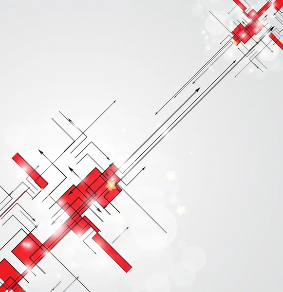 Abstract red computer Technology circuit background vector illus Stock ...