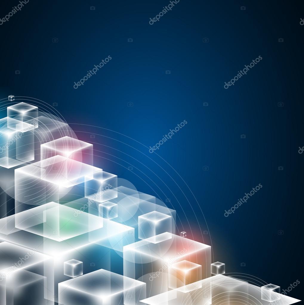 High tech infinity cube computer technology concept business bac Stock ...