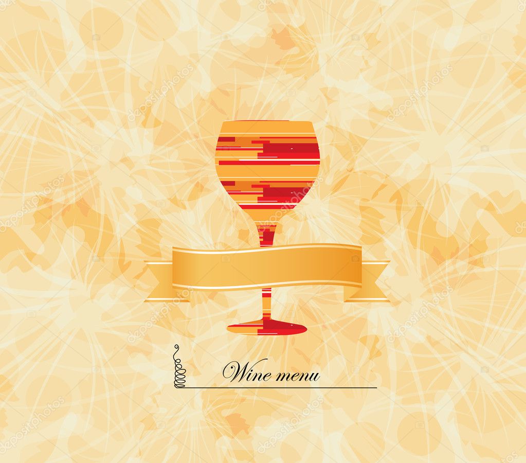 Wine menu card design background — Stock Vector © vska #26634137