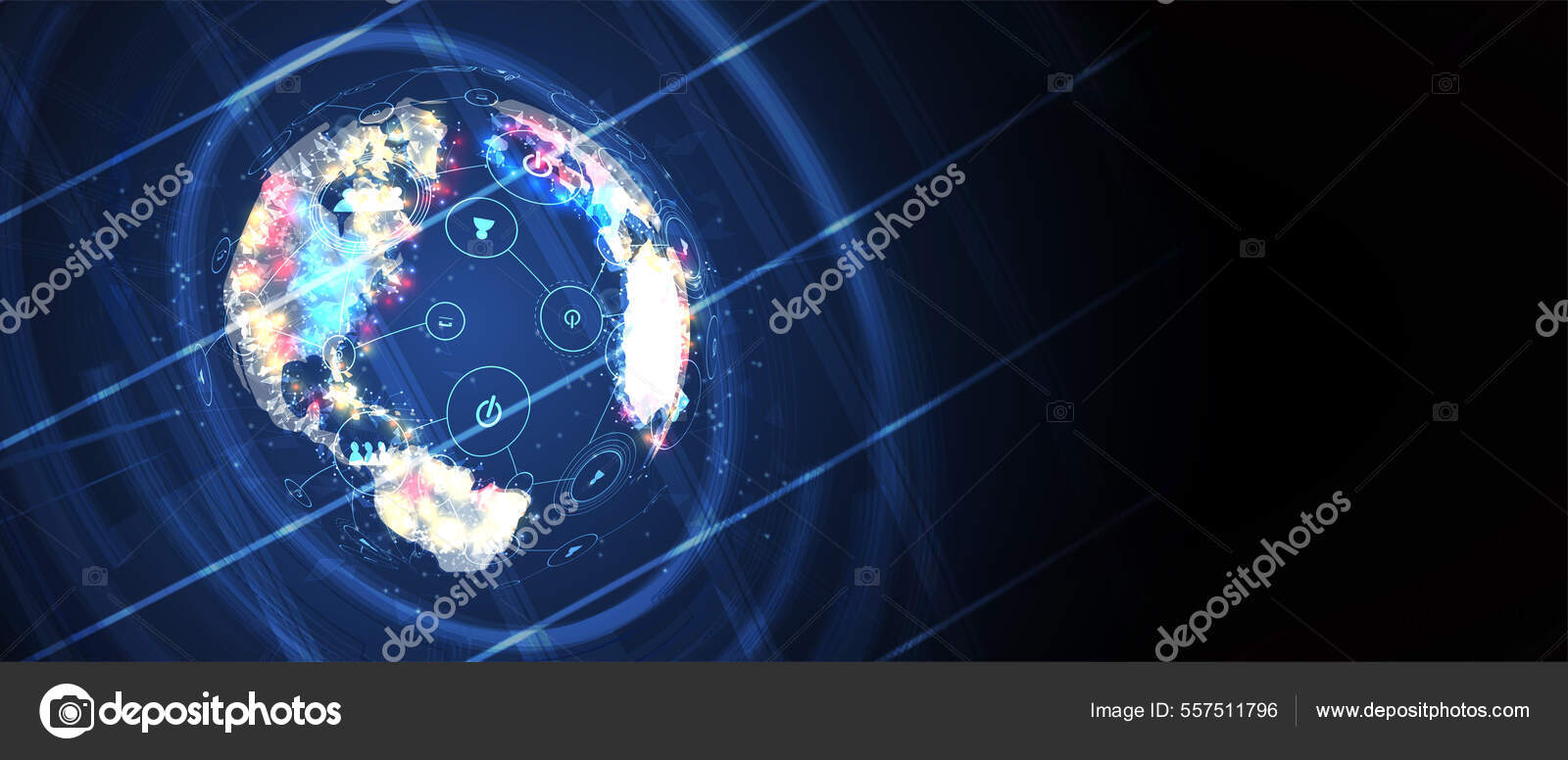 Technology Innovation Background Idea Global Business Solution Stock ...