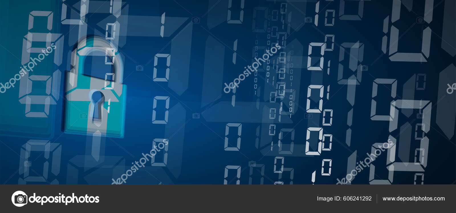 Internet Digital Syber Security Technology Concept Business Background Lock Circuit Stock Vector ...