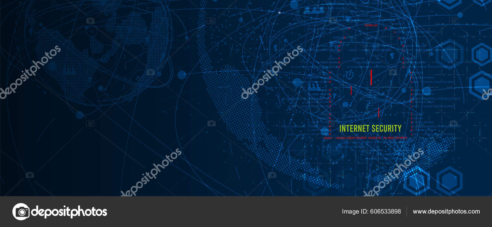 Internet Digital Syber Security Technology Concept Business Background ...