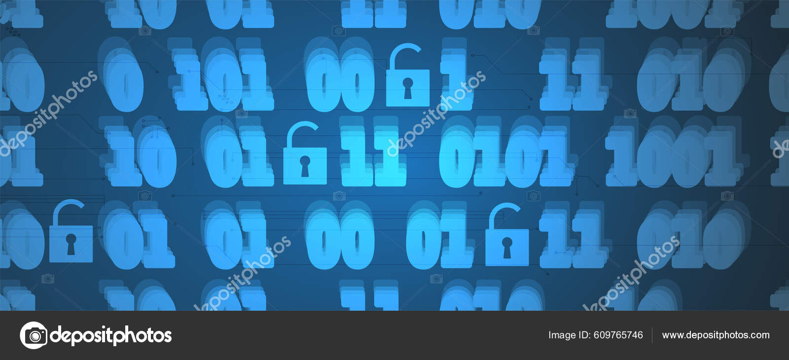 Internet Digital Syber Security Technology Concept Business Background Lock Circuit Stock Vector ...