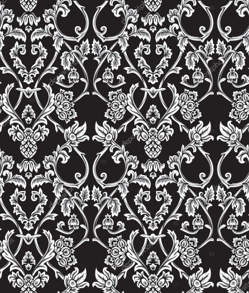 Vector. Seamless damask pattern — Stock Vector © gromaler #15835919 Vector. Seamless damask pattern — Stock Vector © gromaler #15835919