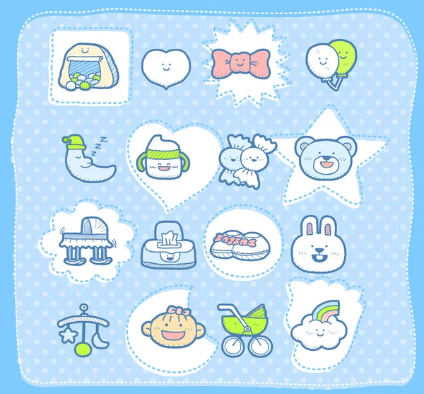 Cute baby elements. — Stock Vector © min6939 #40866573