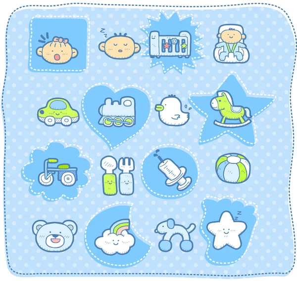 Cute baby elements. — Stock Vector © min6939 #40866573