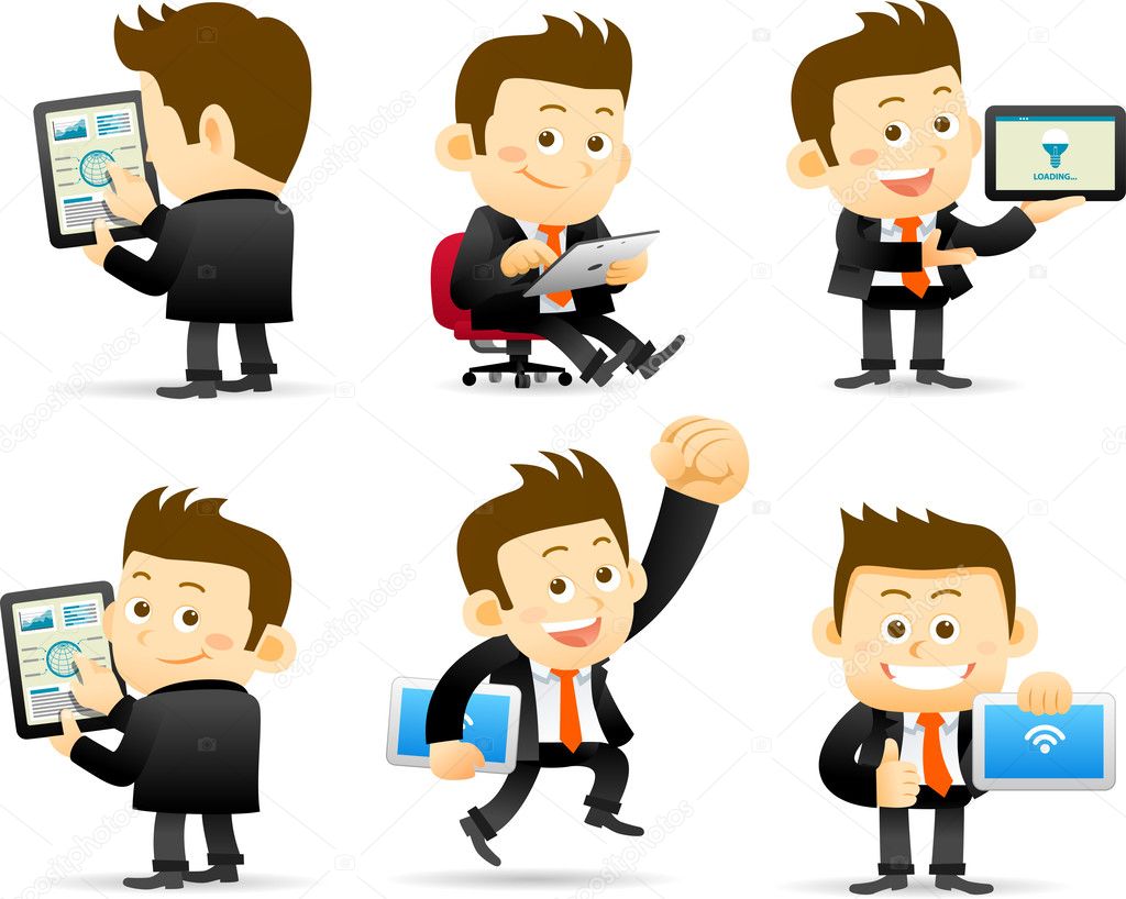 Businessman & tablet pc Stock Vector Image by ©min6939 #40866241 Businessman & tablet pc Stock Vector Image by ©min6939 #40866241