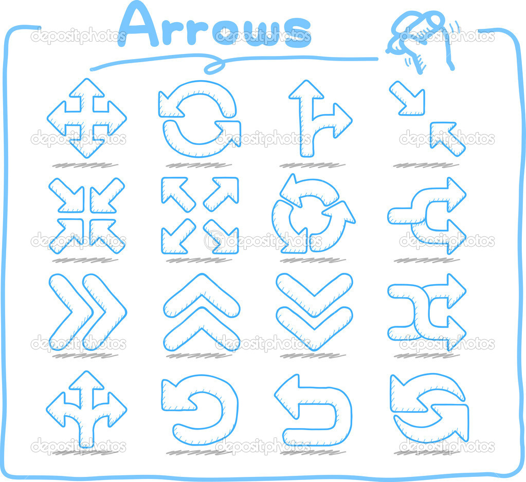 Hand drawn Arrow Sign Stock Vector Image by ©min6939 #40866405