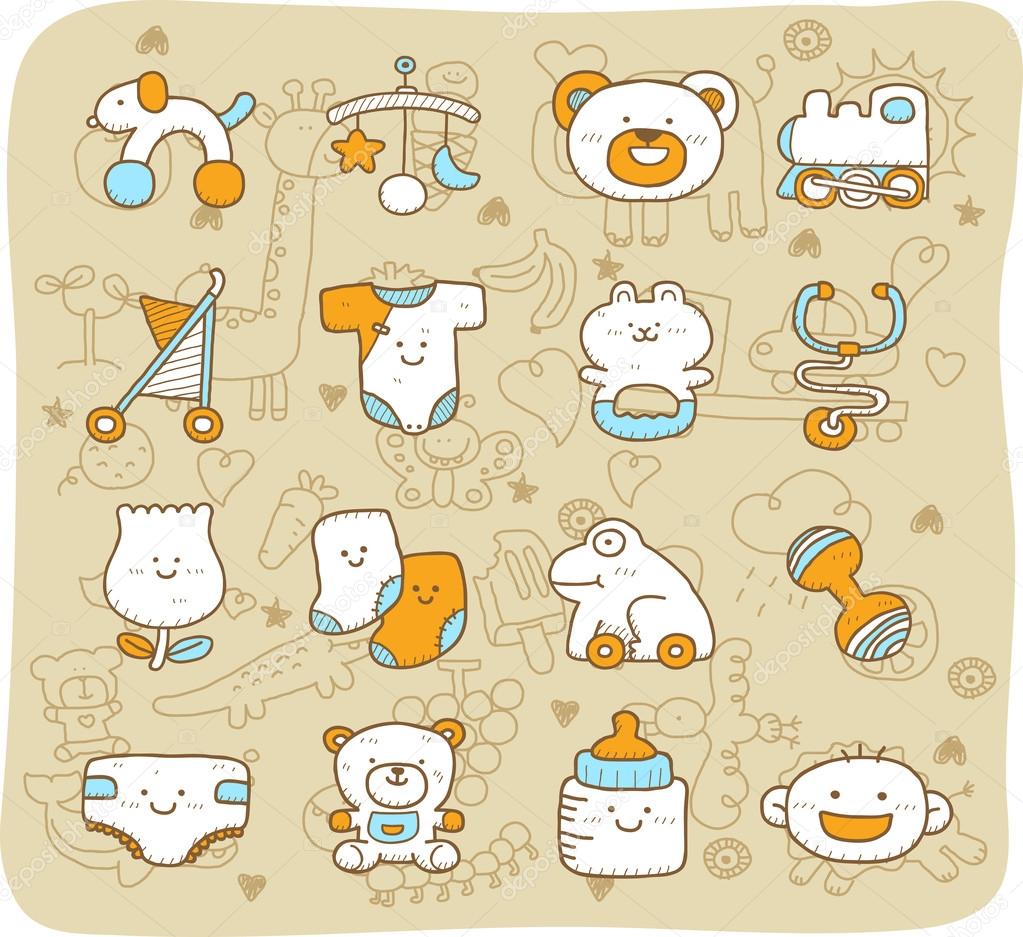 Baby icon set Stock Vector by ©min6939 40866485