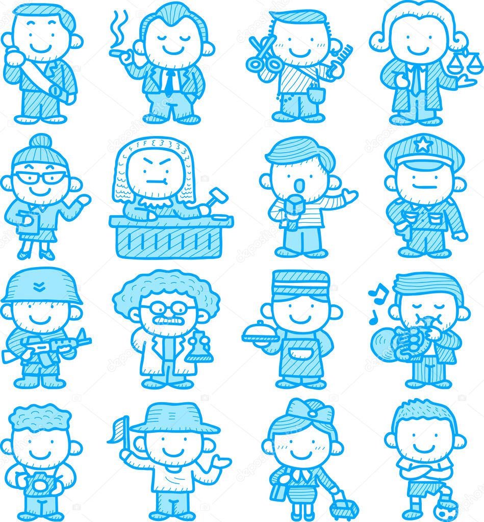 Occupation,business ,job,worker,people icon set Stock Vector Image by ...