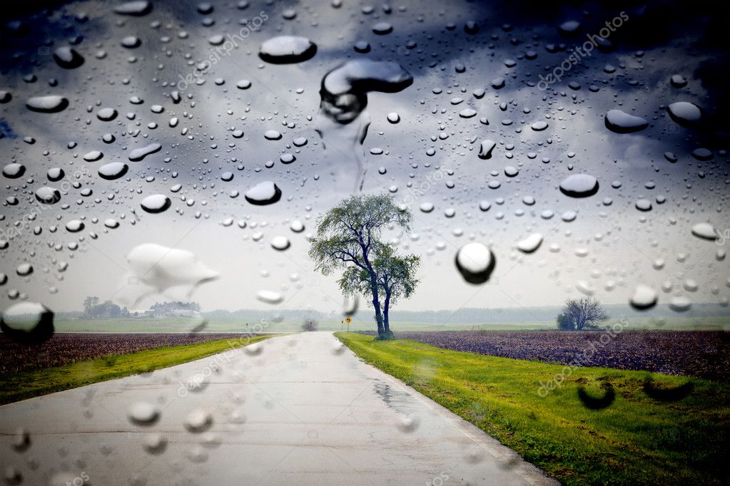 Country Road in the rain ⬇ Stock Photo, Image by © maxym #22756874