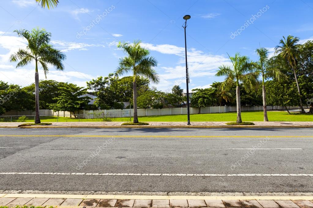 Side View On Asphalt Street Stock Photo by ©maxym 30816477