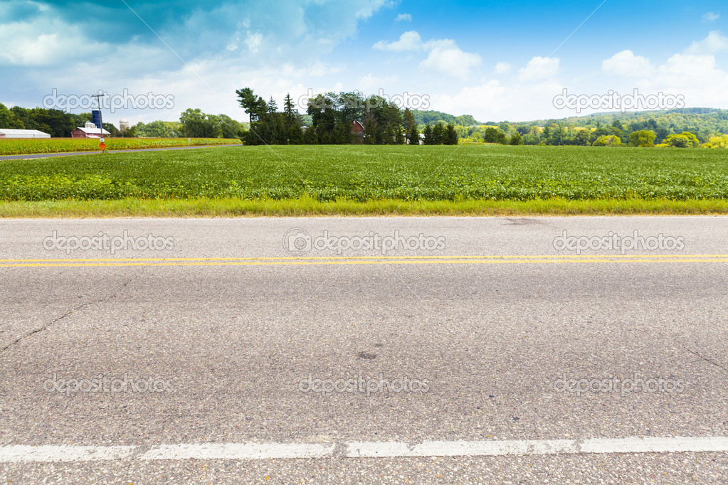 American Country Road Side View — Stock Photo © maxym #31848247