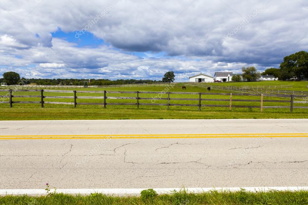 American Country Road Side View — Stock Photo © maxym #31848357